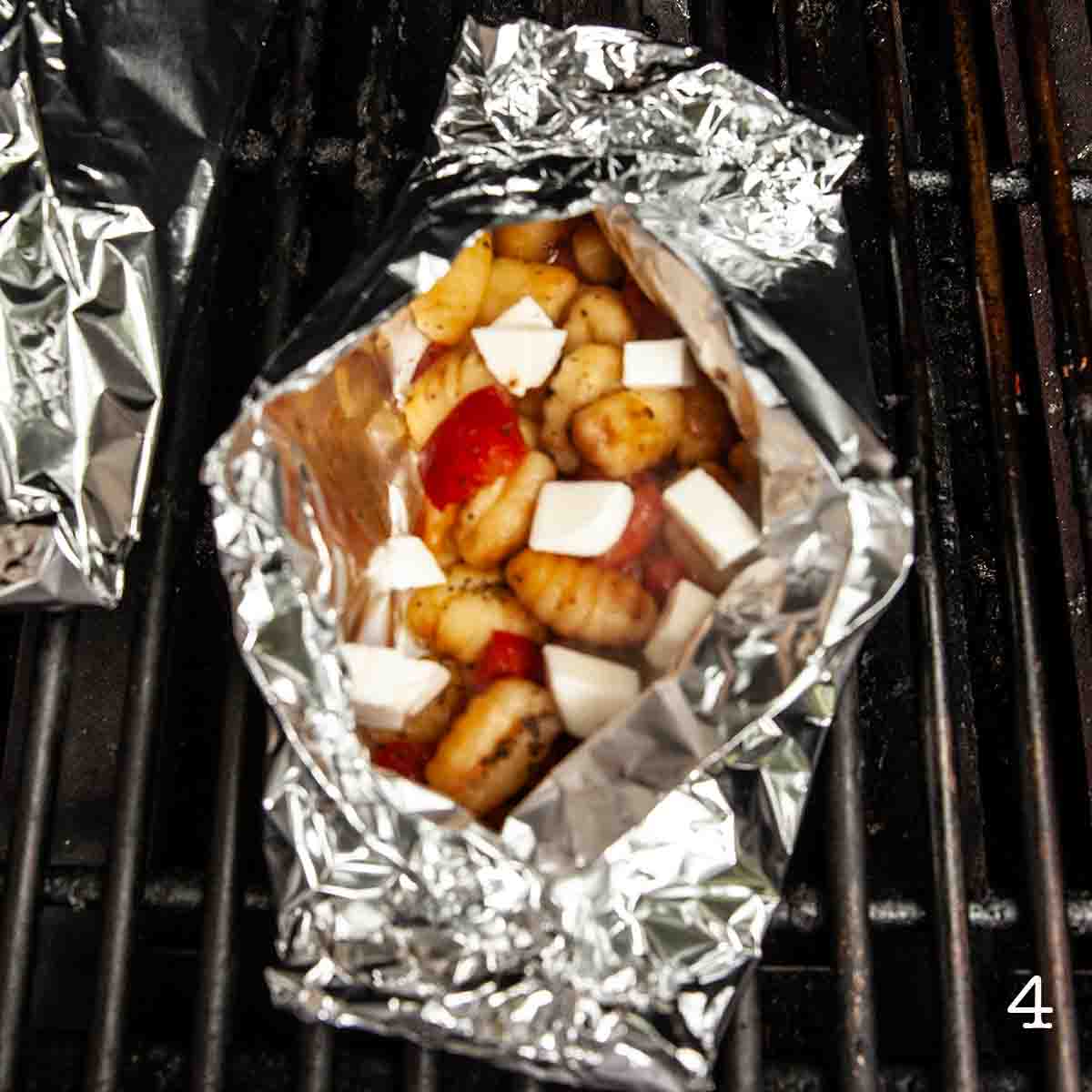 Caprese Gnocchi Foil Packets - Camp.Grill.Eat.