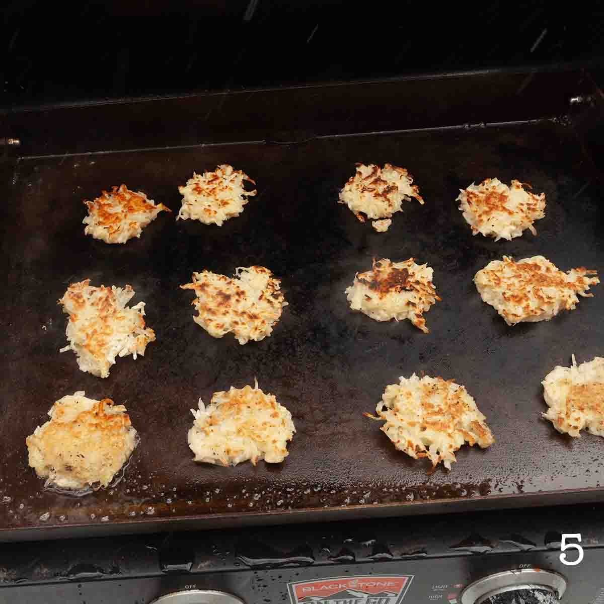 Blackstone Potato Cakes - Camp.Grill.Eat.